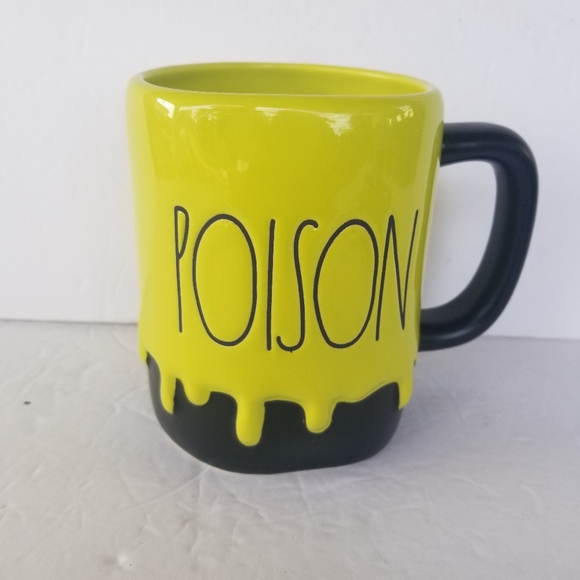 Rae Dunn | Dining | Rae Dunn Poison Drip Green Halloween Mug Black ...